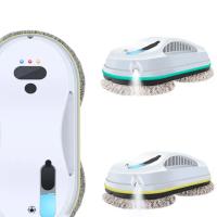 China Ultra Thin Body Robot Bagless Window Cleaner With Two Clean Wheels 290 * 145 * 94MM for sale