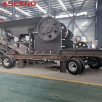 China Four wheels Mobile Dolomite Cacite Barite Jaw Crusher For Quarry Mini Sand Making Machine for sale