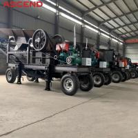 China Four wheels Mobile Dolomite Cacite Barite Jaw Crusher For Quarry Mini Sand Making Machine for sale