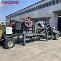 China Four wheels Mobile Dolomite Cacite Barite Jaw Crusher For Quarry Mini Sand Making Machine for sale