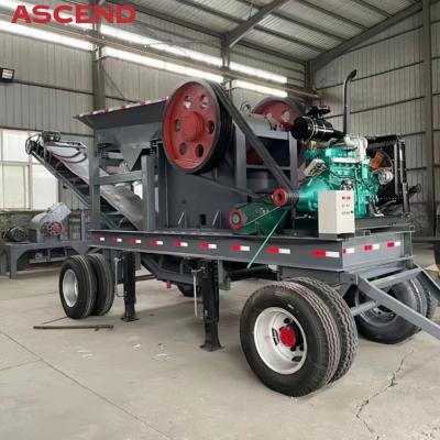 China Small Portable Gold Mining Equipment 10-100tph Capacity Quarry Mobile Crushing Machine for sale