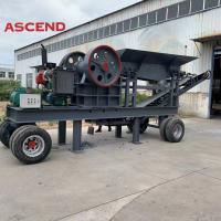 China Large scale PE400x600 PE500x750 mobile jaw crusher capacity 50 80 100tph for gold mining stone crushing for sale