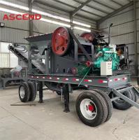 China Large scale PE400x600 PE500x750 mobile jaw crusher capacity 50 80 100tph for gold mining stone crushing for sale