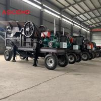 China Large scale PE400x600 PE500x750 mobile jaw crusher capacity 50 80 100tph for gold mining stone crushing for sale