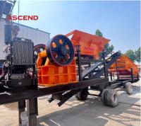 China Mobile Jaw Crusher With Wheels And Trailer By Diesel Driven For Marble Gravel Limestone Crushing for sale
