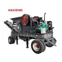 China 50 100 T/h Capacity Diesel Engine Mobile Jaw Crusher With Wheels And Trailer For Sand Stone Processing Production Lines for sale