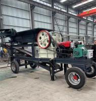 China 50 100 T/h Capacity Diesel Engine Mobile Jaw Crusher With Wheels And Trailer For Sand Stone Processing Production Lines for sale