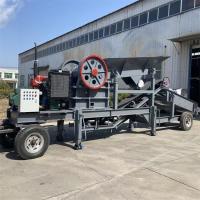 China 50 100 T/h Capacity Diesel Engine Mobile Jaw Crusher With Wheels And Trailer For Sand Stone Processing Production Lines for sale