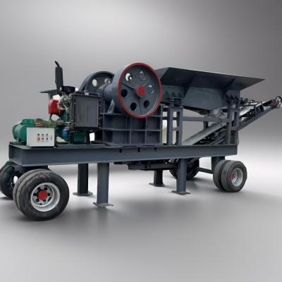 China Diesel Engine Mobile Jaw Crusher for Sand Stone Processing Production Lines for sale