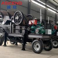 China Diesel Engine Mobile Jaw Crusher for Sand Stone Processing Production Lines for sale