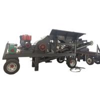 China PC400x300 PC600x400 Models 8 10 15tph Capacity Diesel Engine Mobile Hammer Crusher Mill For Glass Limestone Gravel for sale