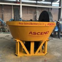 China Double Rollers Wet Pan Mill 1100 1200 Model Gold Powder Making Machine With 400 500 Kg Per Hour Output Size 150 Mesh for sale