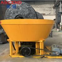 China 10 Bags Per Hour Double Roller Wet Pan Mills For Gold Silver Ore Stone Grinding Sorting Discharging Size Within 200 Mesh for sale