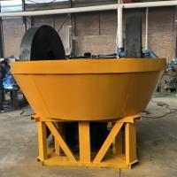 China 10 Bags Per Hour Double Roller Wet Pan Mills For Gold Silver Ore Stone Grinding Sorting Discharging Size Within 200 Mesh for sale