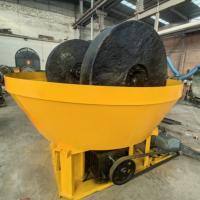 China 1200 Model Cast Steel Double Rollers Wet Pan Mill For Gold Silver Ore Stone Mining With 500kg Per Hour Capacity In Sudan for sale