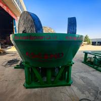 China China Ascend 10 Bags Per Hour Three Rollers Water Wet Pan Mill For Gold Silver Ore Stone Grinding Output Size 200 Meshes for sale