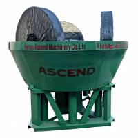 China China Ascend 10 Bags Per Hour Three Rollers Water Wet Pan Mill For Gold Silver Ore Stone Grinding Output Size 200 Meshes for sale