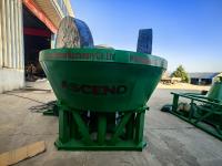 China 1200 Model Three Rollers Water Wet Pan Mill With 1 Tph Capacity For Gold Ore Grinding Discharging Size Within 200 Meshes for sale