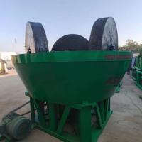 China Cast Steel Three Rollers Water Wet Pan Mill 1200 Model 1tph Capacity For Gold Silver Ore Powder Making In Sudan Tanzania for sale