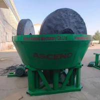 China Cast Steel Three Rollers Water Wet Pan Mill 1200 Model 1tph Capacity For Gold Silver Ore Powder Making In Sudan Tanzania for sale
