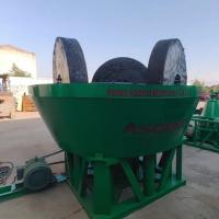 China Cast Steel Three Rollers Water Wet Pan Mill 1200 Model 1tph Capacity For Gold Silver Ore Powder Making In Sudan Tanzania for sale