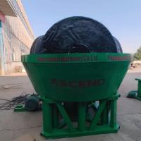 China Cast Steel Three Rollers Water Wet Pan Mill 1200 Model 1tph Capacity For Gold Silver Ore Powder Making In Sudan Tanzania for sale