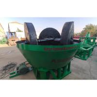 China Three Rollers Wet Pan Mill Gold Silver Ore Grinding Machine 1200 Model With 1tph Capacity Final Product Size 0.1-0.178mm for sale