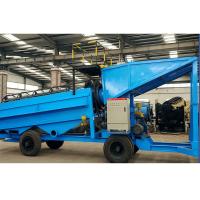 China 80TPH mobile gold washing plant with trommel screen Knelson gold centrifugal concentrator and sluice chute for sale