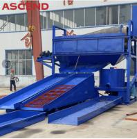China 80TPH mobile gold washing plant with trommel screen Knelson gold centrifugal concentrator and sluice chute for sale
