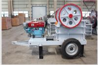 China Mobile Tyre 11HP Diesel Jaw Crusher for sale