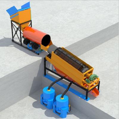 China Alluvial Placers Fine Gold Washing Plant Gravity Diamond Processing Machine 80 Tph for sale