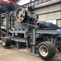 China Portable Trailer Type Mobile Stone Rock Jaw Crusher Plant Machine for sale
