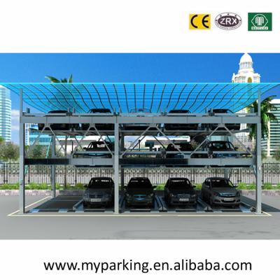 China 2, 3, 4, 5, 6 Floors Steel Structure for Car Parking Storage System Steel Parking Lot for sale