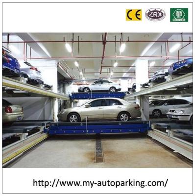 China Five Level PLC Control Automated Conveyor Robtic Cart Garage Car Stacking System for sale