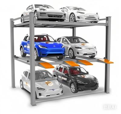 China Double Wide 3 Level Parking System/Triple Stacker Car Parking Lift/Tri Level Parking Lift/6 Cars Hydraulic for sale