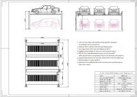 China Double Wide Automative Lift for 6 Cars/ 2 Levels Parking Lifts for 6 Cars/ Triple Wide Parking Lifts for sale
