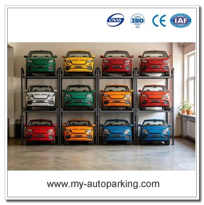 China Space Saving 3 Levels 4 Post Car Parking Lift For Residential Building Garage for sale