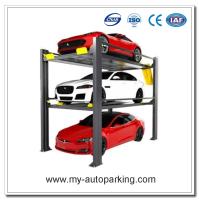 China Stable 4 Post Triple Stacker Car Parking Lift With Standard Hydraulic Power Pack China Manufacturer for sale