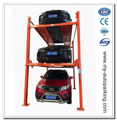 China Four‑Post Triple‑Tier Hydraulic Car Stacker for 3‑Vehicle Garage Storage China Manufacturers for sale