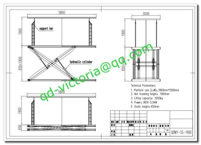 China Hydraulic Stacker Car Underground Lift/Car Parking System Price/ Four Post Car Lift/Car Lift for Basement for sale