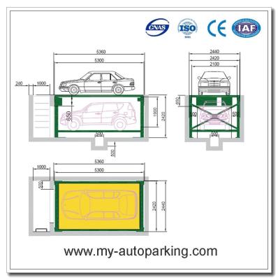 China Four Post Pit Design Parking Lift/Residential Pit Garage Parking Car Lift/Underground Vertical Car Storage for sale