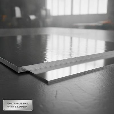 China 430 Stainless Steel Sheet for Deep Drawing with Bright Annealed Finish in 0.4mm - 1.5mm Thickness for sale