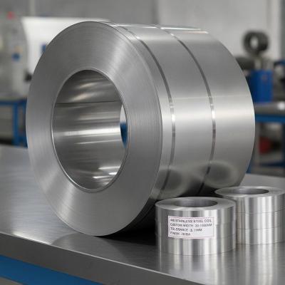 China 430 Stainless Steel Coil Precision Slit with Custom Width 20mm-1500mm Tight Tolerance ±0.05mm and Burr-Free Slit Edge for sale