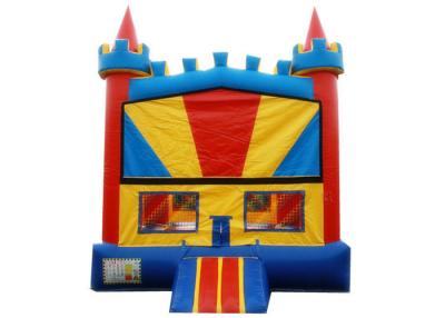 China Outdoor Games Colorful Inflatable Bounce House 0.55mm PVC Material Waterproof for sale