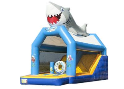 China Big Shark Inflatable Kids Jump House , Professional Shark Bounce House Rental for sale