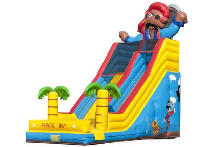China Outdoor Games PirateLarge Inflatable Slide 7.8 * 3.8 * 6.3m 0.55mm Pato Material for sale