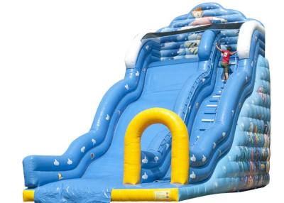 China Wave Seaworld Baby Inflatable Slide , Indoor Playground Blow Up Slip And Slide for sale
