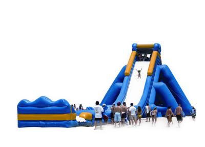 China Entertainment Long Blow Up Slip N Slide , Toddler Inflatable Slide Hire Silk Printing for sale