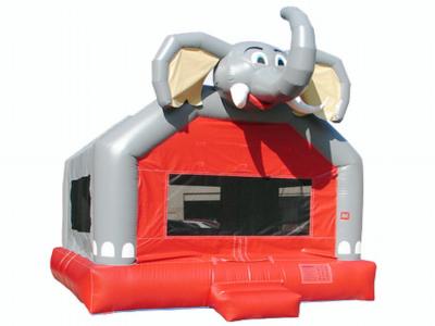 China Amusement Park Cute Elephant Huge Bounce House , Small Indoor Bouncy Castle Hire for sale