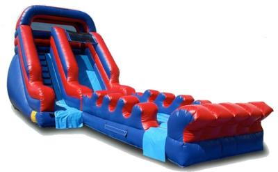 China Outdoor Games Kids Inflatable Water Slide 0.55mm PVC Tarpaulin For Commercial Events for sale